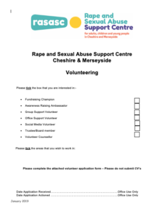 Volunteering - RapeCentre UK
